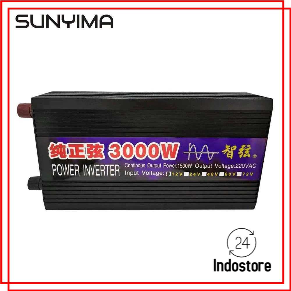 Jual Power Inverter Mobil Pure Sine Wave Car DC 12V 24V to AC 220V ...