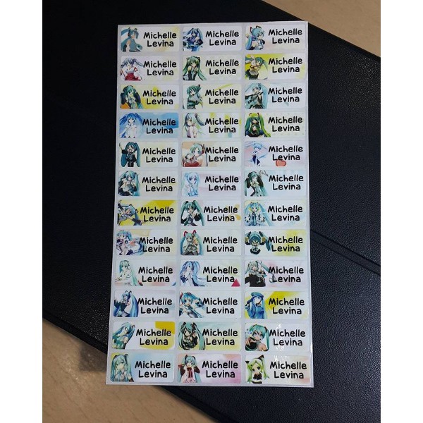 Jual Hatsune Miku Label nama sticker label name waterproof | Shopee ...