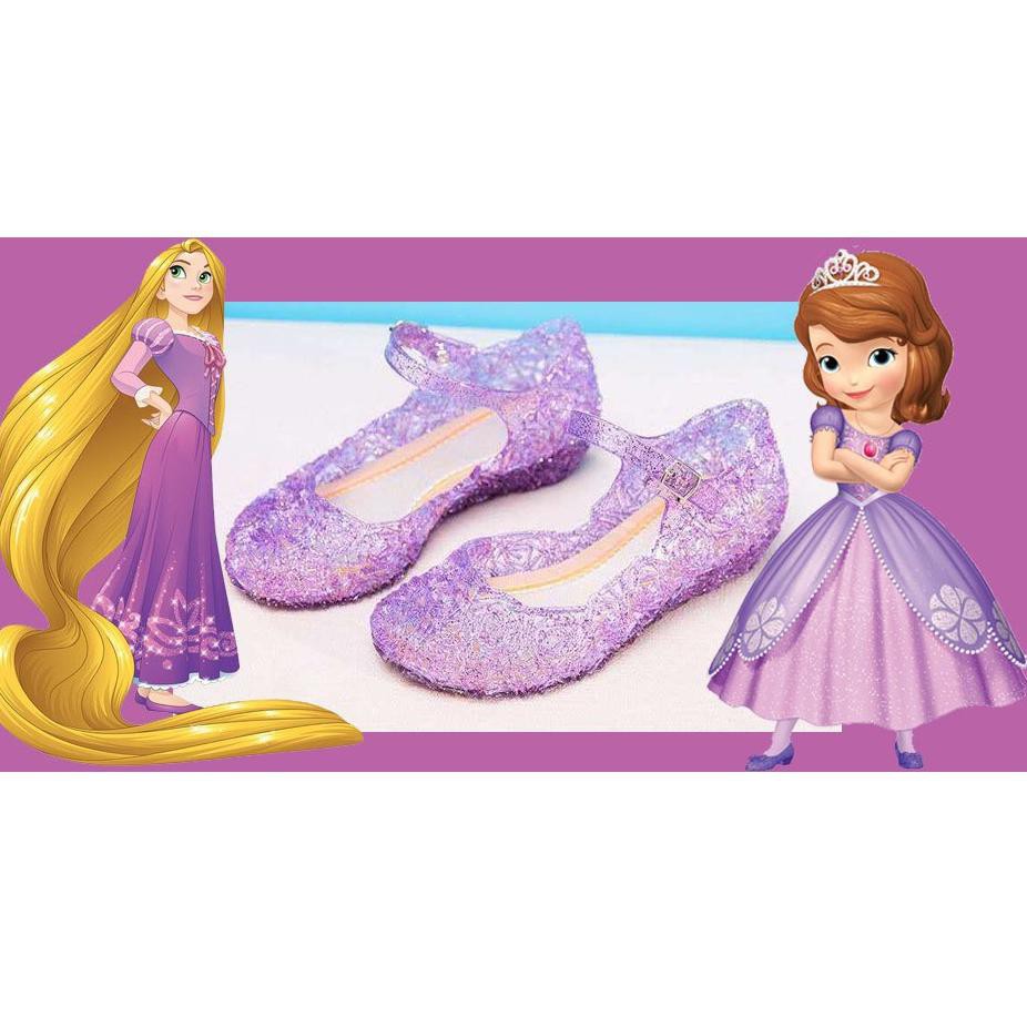 Jual zH6> Sepatu Jelly 25-34 Princess Cinderella Frozen ELSA Sofia The ...
