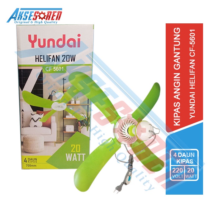 Jual KIPAS HELIFAN YUNDAI [CF-5601 / 20W] / KIPAS ANGIN GANTUNG 4 ...