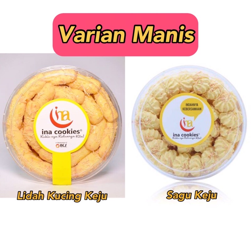 Jual Kue Kering Ina Cookies Toples Reguler - Varian Manis | Shopee ...