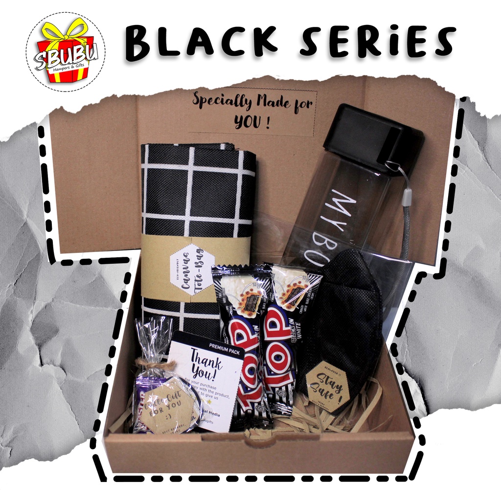 Jual GIFT BOX Black HAMPERS Box Hitam KADO Hadiah Cewek Cowok Ulang ...
