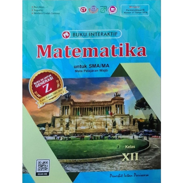 Jual Buku kurikulum merdeka PR/LKS interaktif matematika wajib kelas XII,12 intan pariwara tahun ...