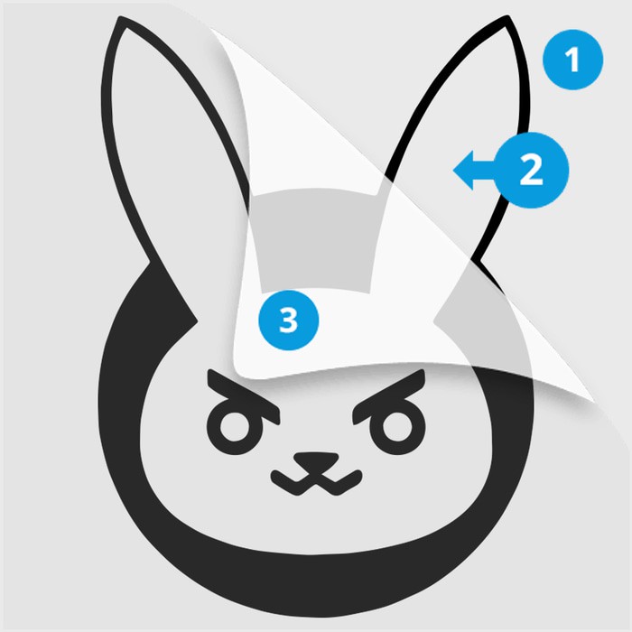 Jual Stiker Decal Laptop Sticker Video Game Overwatch D.Va Bunny DVA ...