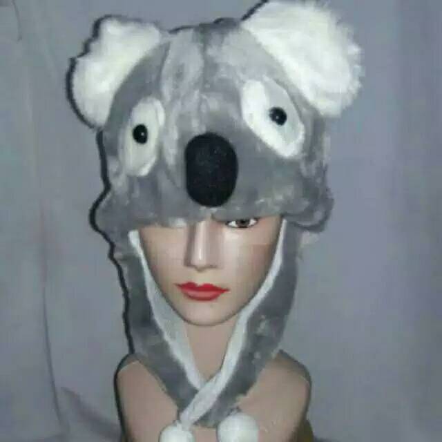 Jual Animal hat koala abu/topi hewan koala | Shopee Indonesia