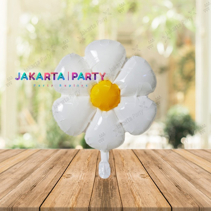 Jual Balon Foil Bunga Putih / Balon Bunga / Flower Balloon / Balon ...