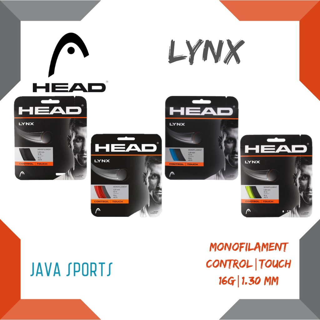 Jual Senar Tenis Head Lynx 16 | Monofilament | Control - Touch | 16g | 1.30mm | Shopee Indonesia