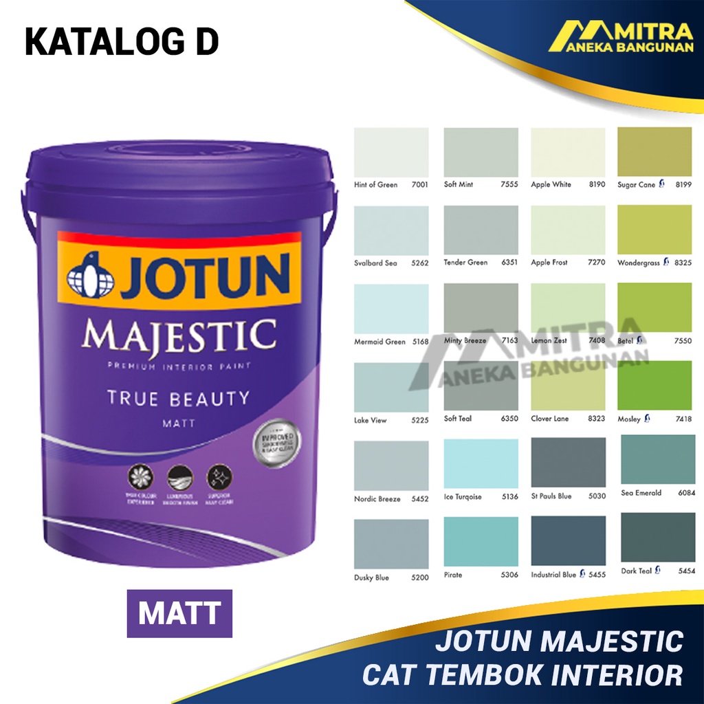 Jual CAT TEMBOK INTERIOR JOTUN MAJESTIC TRUE BEAUTY MATT 2,5 LITER ...