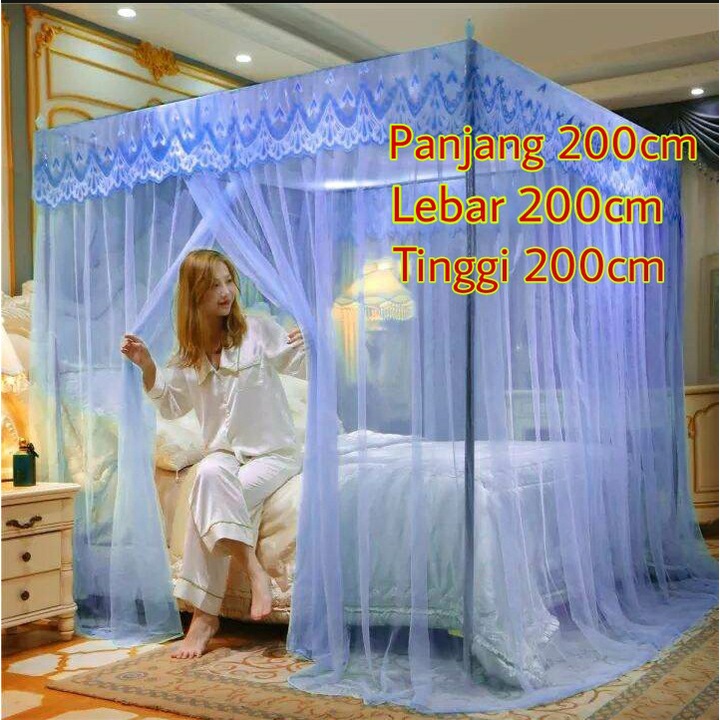 Jual kelambu nyamuk ukuran jumbo 200x200 kelambu tidur dewasa | Shopee ...
