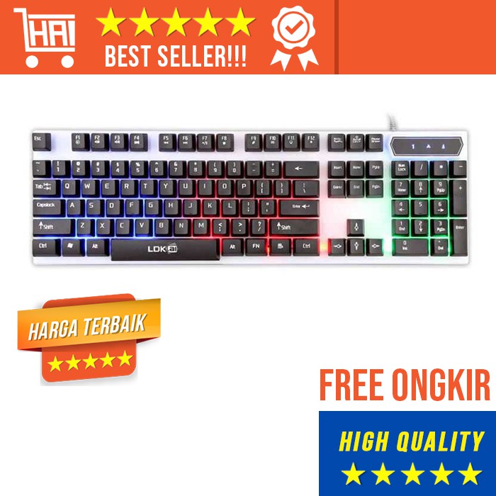 Jual KEYBOARD GAMING RGB LED LAMP COMPUTER GAMERS KEY BOARD KOMPUTER PC ...