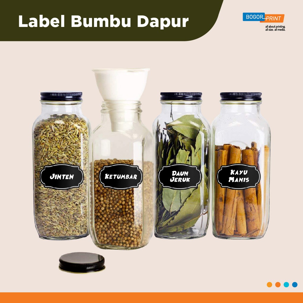 Jual Stiker Label Bumbu Dapur / Cetak Stiker Vinyl / Matte / Doff ...