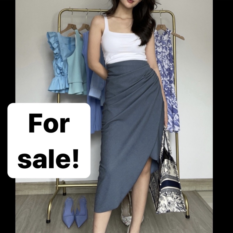 Jual Bronze behavior Skylar skirt in Blue biru rok wanita behaviour ...