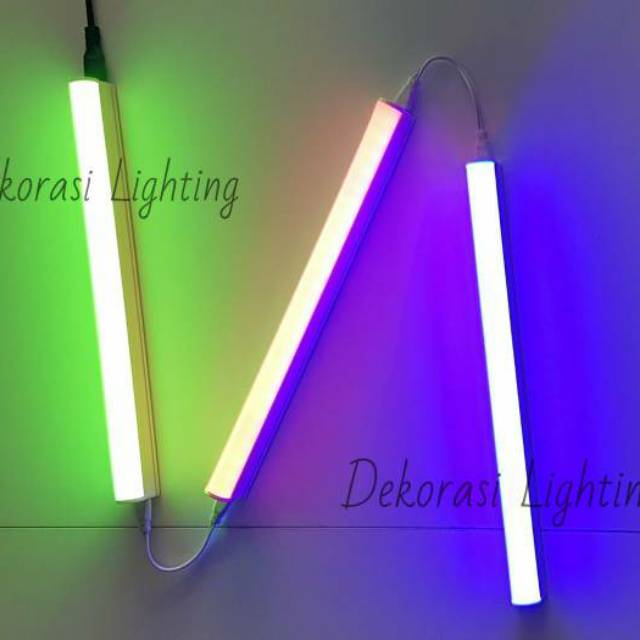 Jual Lampu neon T5 LED 8W 60cm putih warm white merah biru hijau 8watt | Shopee Indonesia