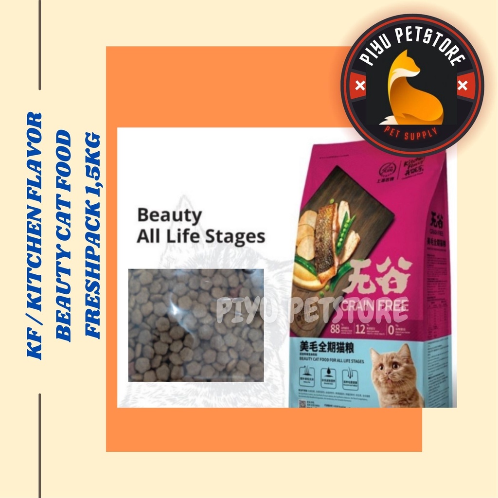 Jual Makanan Kucing KITCHEN FLAVOR Beauty Cat Food KF Beauty Kemasan 1 ...