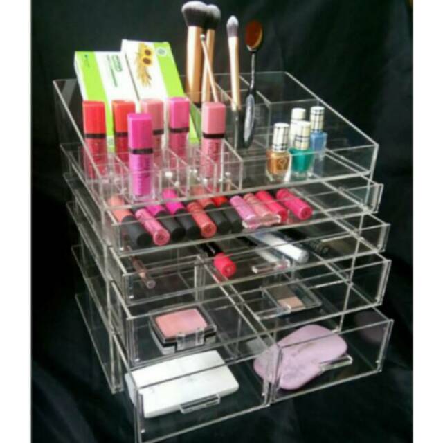 Jual Acrylic makeup KL2,display kosmetik acrylic | Shopee Indonesia