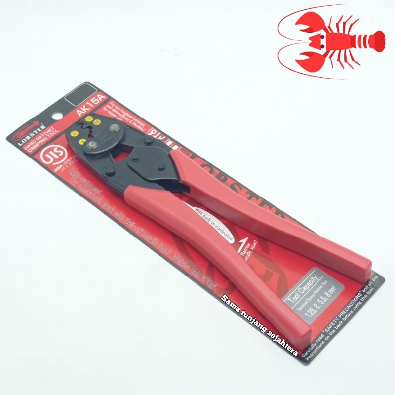 Jual LOBSTER TANG CRIMPING AK-15A / CRIMPING PLIER HAND RATCHET LOBSTER AK 15 A / Tang Crimping ...