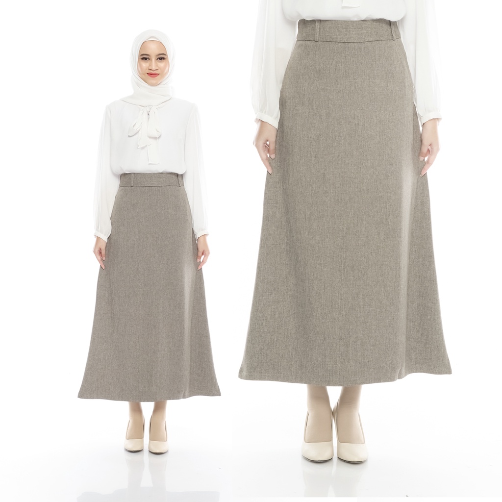 Jual VIOLA SOFT BROWN - Rok Bahan Rok Basic Rok Formal Wanita Khusus ...