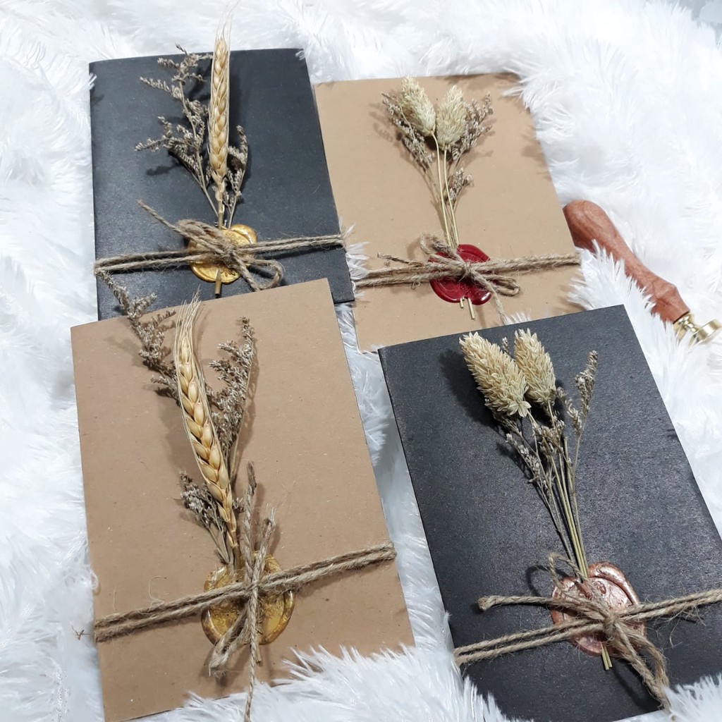 Jual Kartu Ucapan Bunga Kering Wax Stamp | Shopee Indonesia