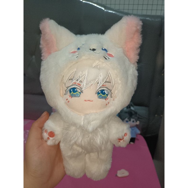 Jual booked!Ready Stok gojo satoru doll 20 cm white fox jujutsu kaisen ...