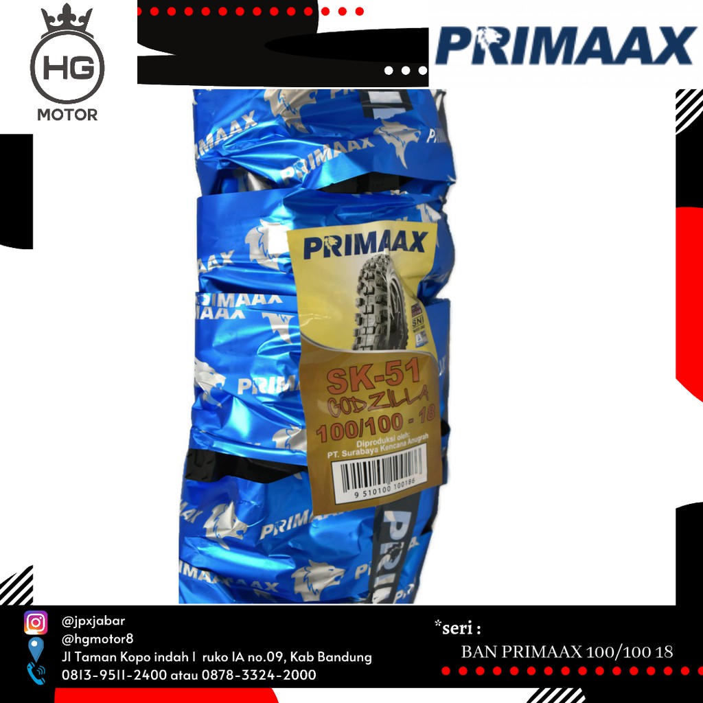 Jual BAN MOTOCROSS PRIMAAX SK 51 100/100-18 GODZILLA PRIMAX | Shopee ...