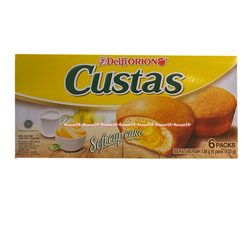 Jual Custas Delfi Orion Custas 6packs Soft Cup Cake With Custard Cream ...