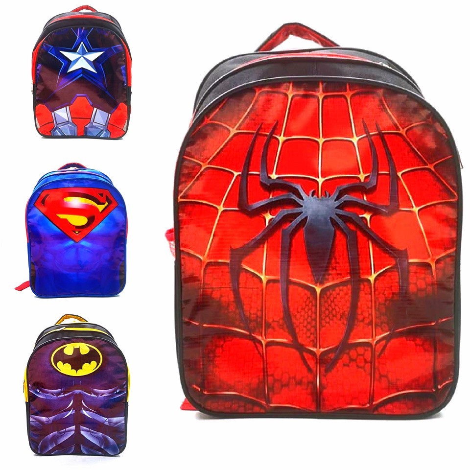 Jual WBS Tas Ransel Anak Sekolah TK SD SUPERHERO OTOT Spiderman Captain ...