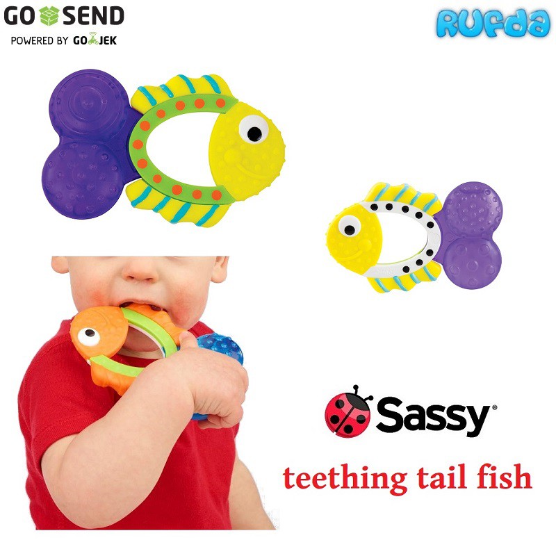 Jual Sassy Teething Tail Fish, Teether Bayi 3 Bulan + | Shopee Indonesia