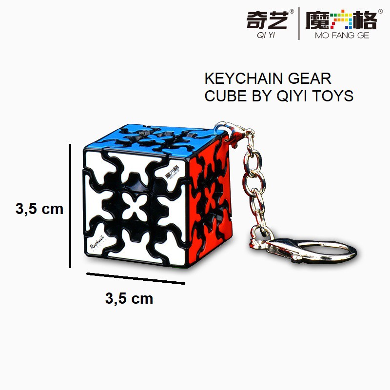 Jual Gantungan Kunci Rubik Gear Cube Key Chain Qiyi - Rubik Gantungan ...