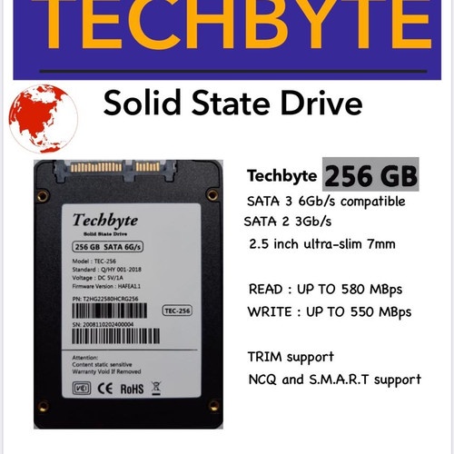 Jual Techbyte SSD 256GB garansi resmi 3 tahun | Shopee Indonesia