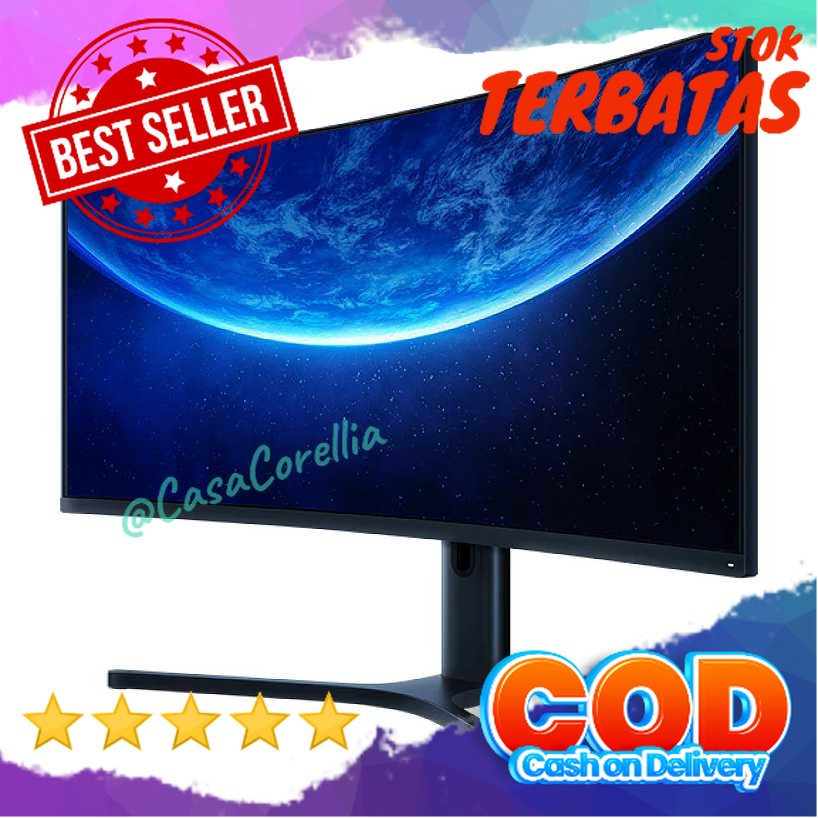 Jual Xiaomi Ultra Wide Curved Gaming Monitor 1440P 144Hz Free-Sync 34 ...