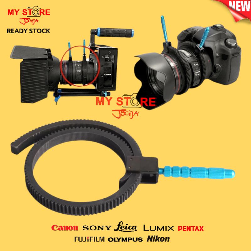 Jual Follow Focus Lensa Gear Ring Belt Handle Lens Zoom Camera Canon ...