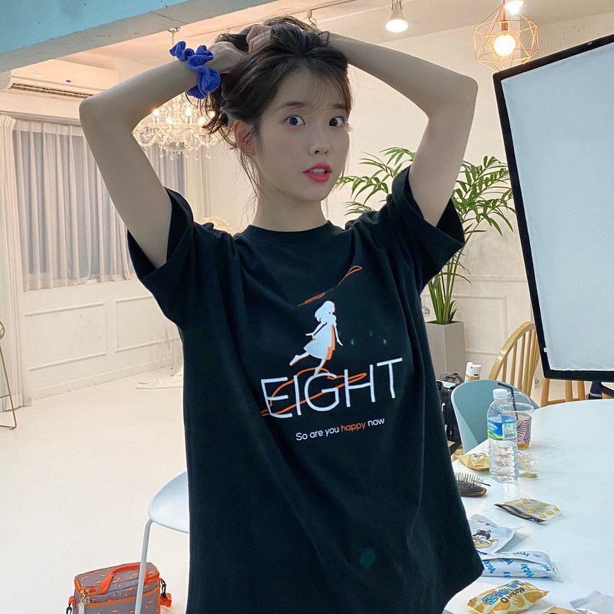 Jual Tshirt IU Eight ft Suga Lee Ji Eun Korean Premium Kaos Kpop Idol ...
