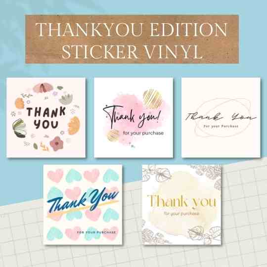 Jual STICKER VINYL KEMASAN TERIMA KASIH THANKYOU MURAH CEPAT/ UCAPAN ...