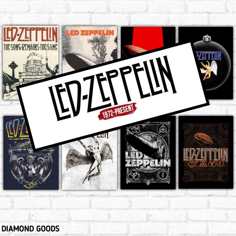 Jual poster aesthetic / collage wall poster - band led zeppelin ...