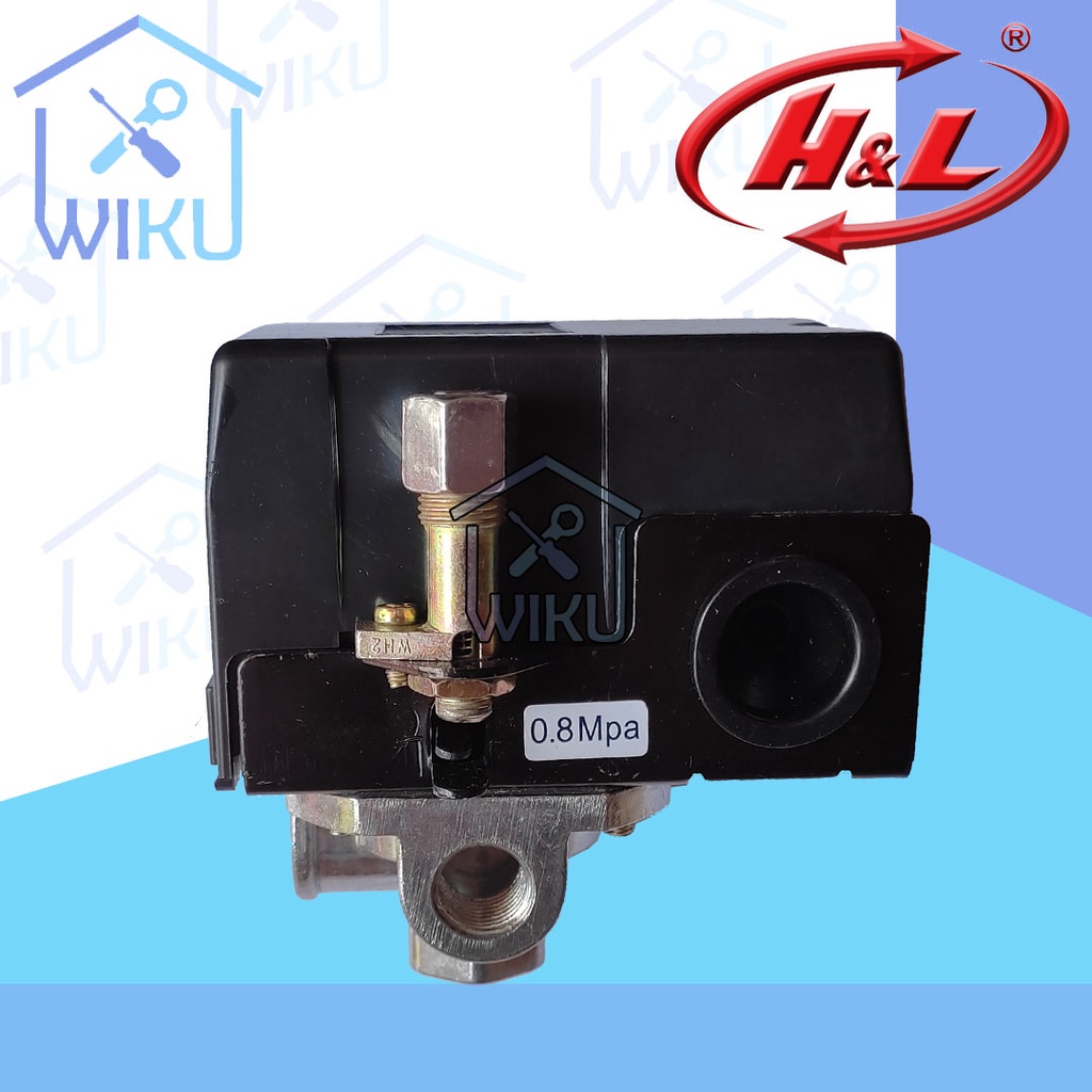Jual H&L Pressure Switch 4 Hole Otomatis Kompresor 4 Lubang bawah HL ...