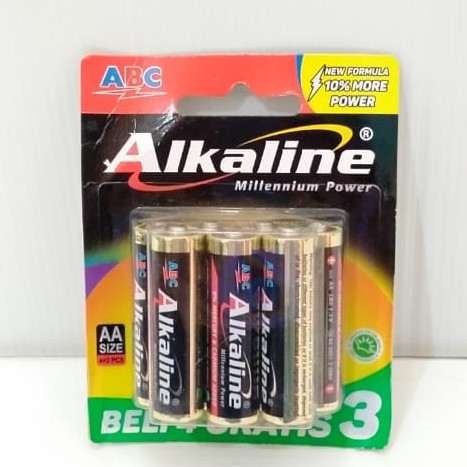 Jual BATERAI ABC BATTERY ALKALINE AA BATRE A2 isi 7 ( 4 + 3 ) | Shopee ...