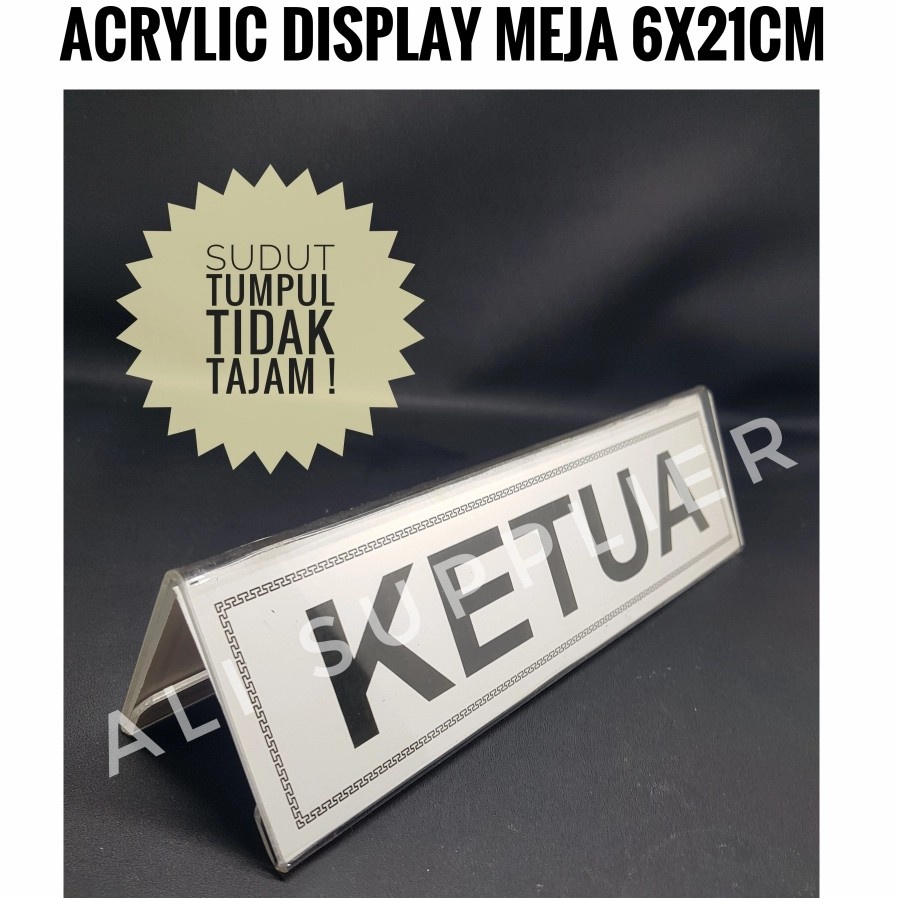 Jual ACRYLIC DISPLAY / TENT CARD / AKRILIK MEJA / AKRILIK NAMA MEJA ...