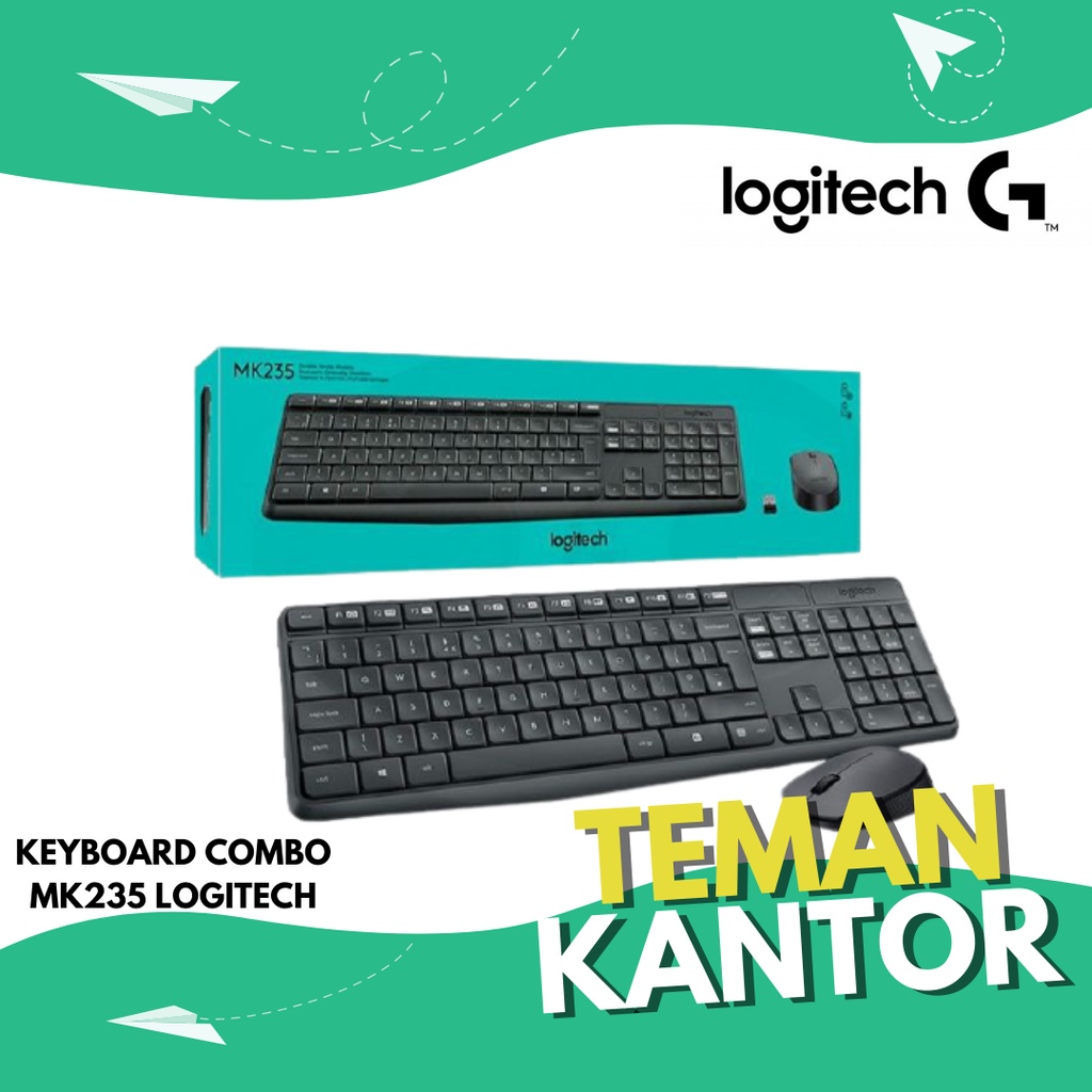 Jual Logitech MK235 Wireless Keyboard Mouse Combo Wireless Original MK ...