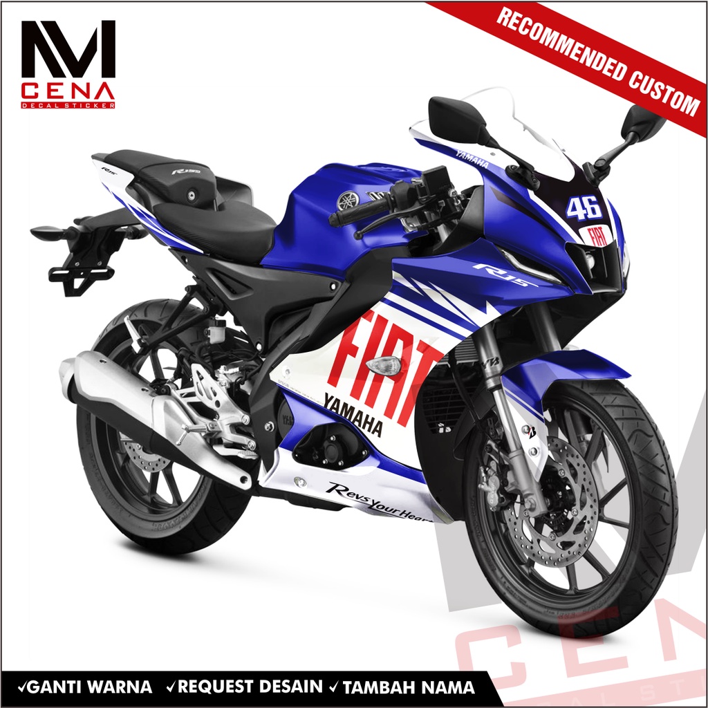 Jual Decal Sticker Stiker Yamaha R15 V4 New Full Body Custom Decal R15 ...