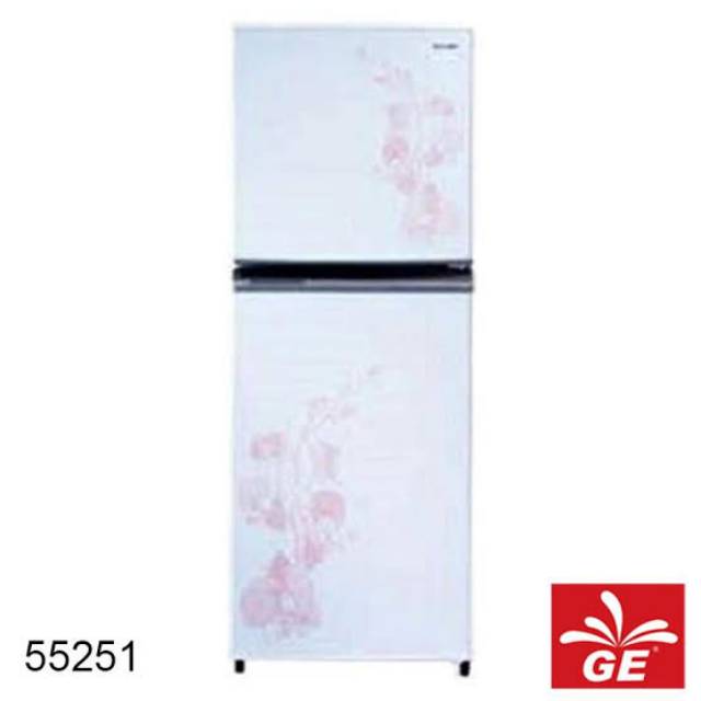 Jual Sharp Kulkas 2 Pintu SJ-305MD-FW Putih Bunga Garansi Resmi ...