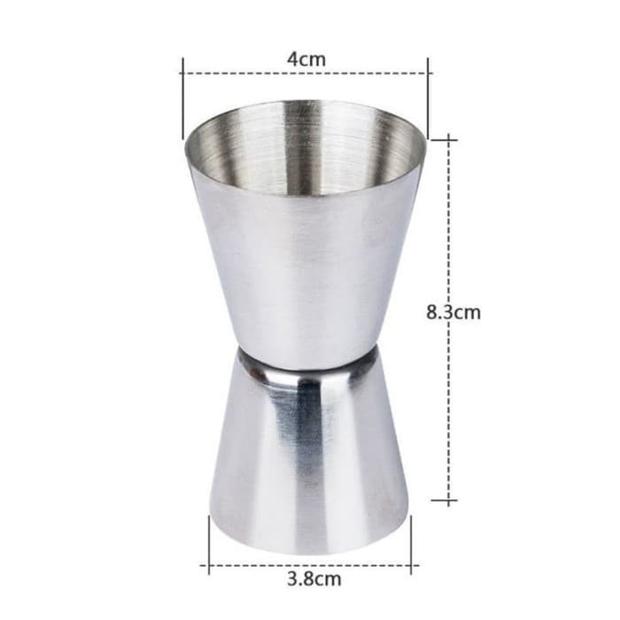 Jual Gelas Ukur Stainless 2in1 25ml 50ml Gelas Takar Barista Bartender ...