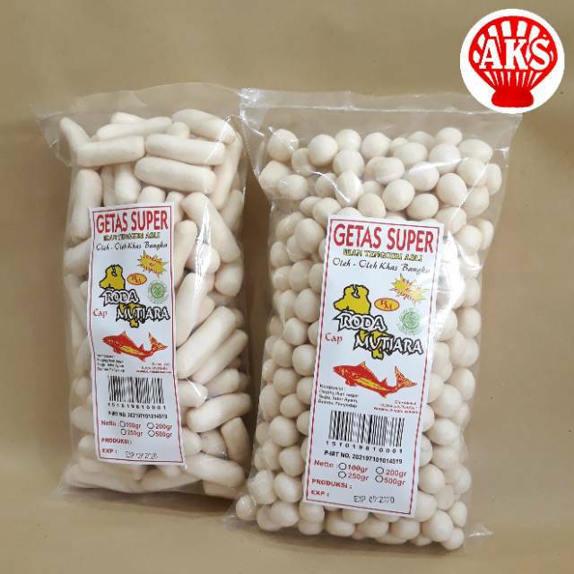 Jual Getas Ikan cap RODA MUTIARA 250gr makanan khas Bangka Akwet Snack ...