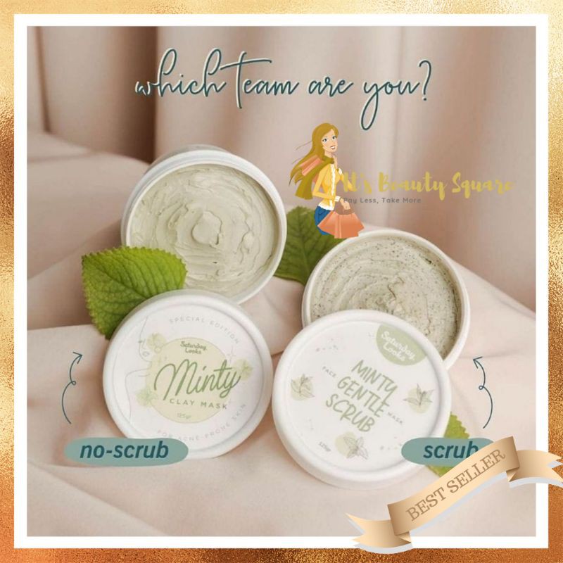 Jual IBS Saturday Looks Minty Gentle Scrub Face Mask | Clay Mask 125Gr ...