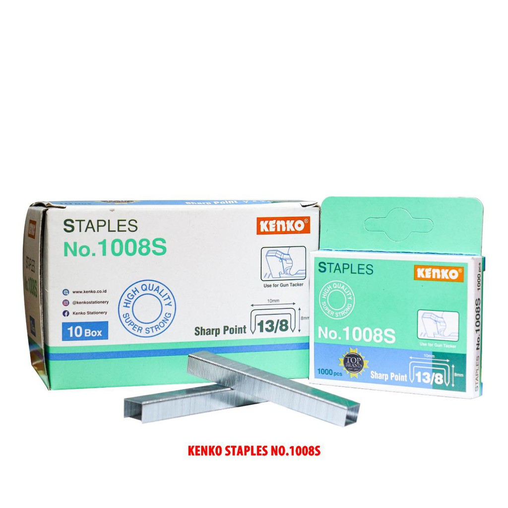 Jual ISI STAPLES TEMBAK KENKO 13/8 1008S ++ | Shopee Indonesia