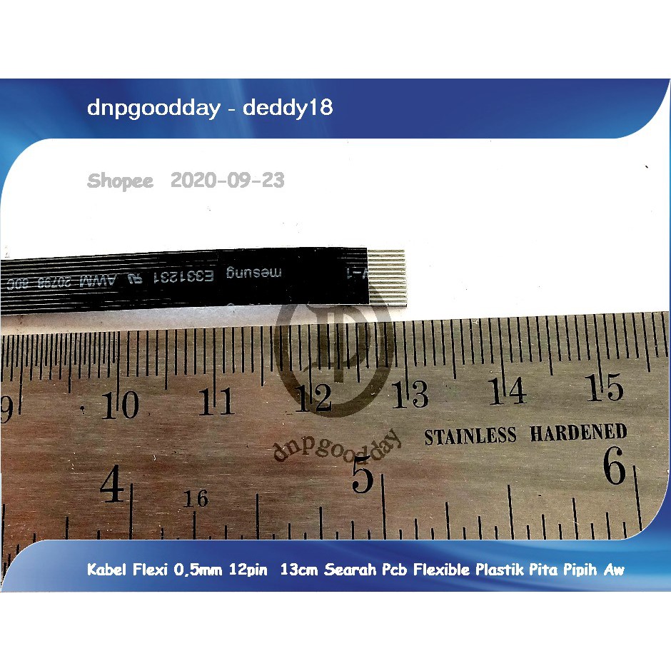 Jual Kabel Flexi 0,5mm 12pin 13cm Searah Pcb Flexible Plastik Pita ...