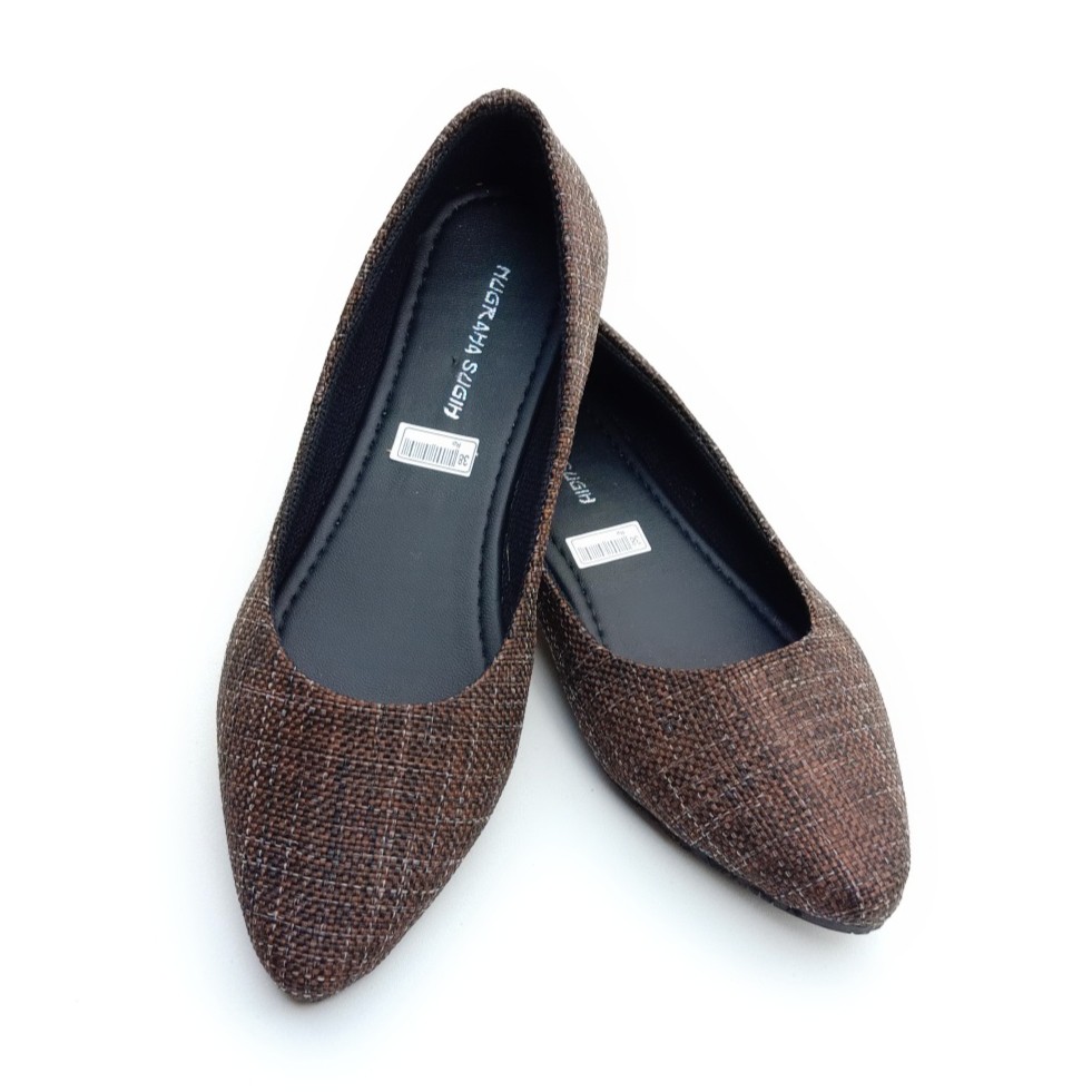 Jual Sepatu Wanita Flat Shoes Motif Karung Pansus Pentopel Flatshoes ...