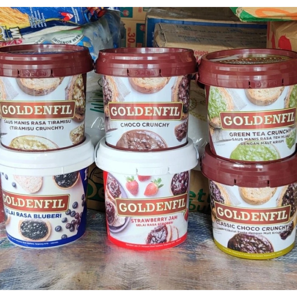 Jual GOLDENFIL 1kg Selai / Spread All Variant Ready GOJEK | Shopee ...