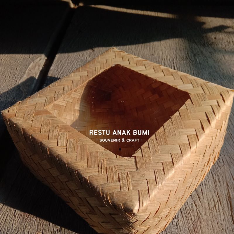 Jual (B007) Besek Bambu Natural Mika Berbagai Ukuran| Food Box | Saji ...