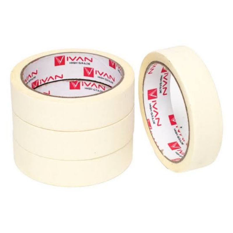 Jual Lakban Masking Tape Isolasi Kertas 1 inch x 7M 7 Meter Kualitas ...