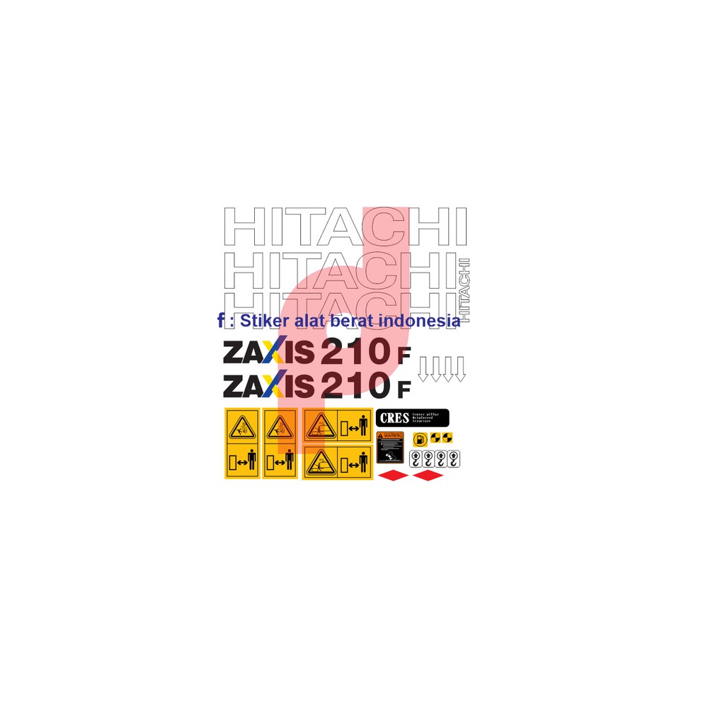 Jual STIKER HITACHI 210 F -5G / MF -5G | Shopee Indonesia